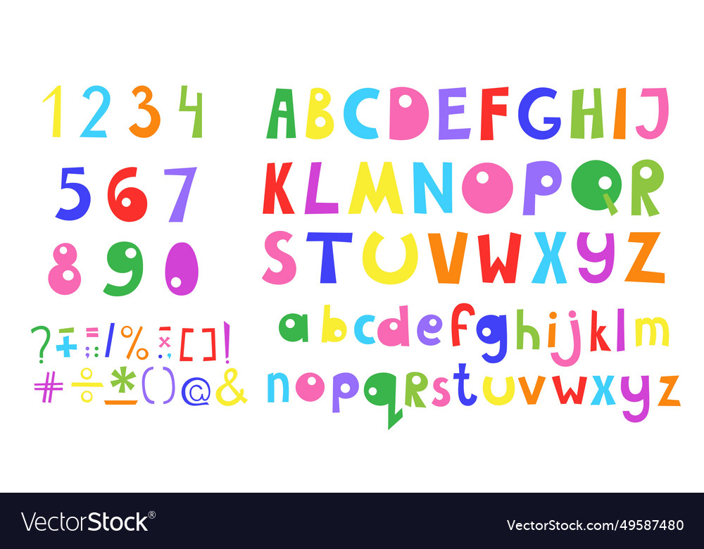 Letters of english alphabet capital and small Vector Image