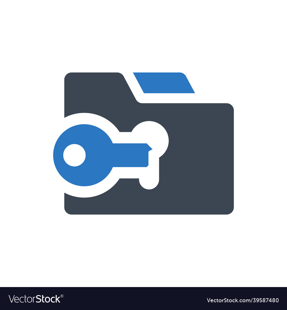 Private folder icon Royalty Free Vector Image - VectorStock