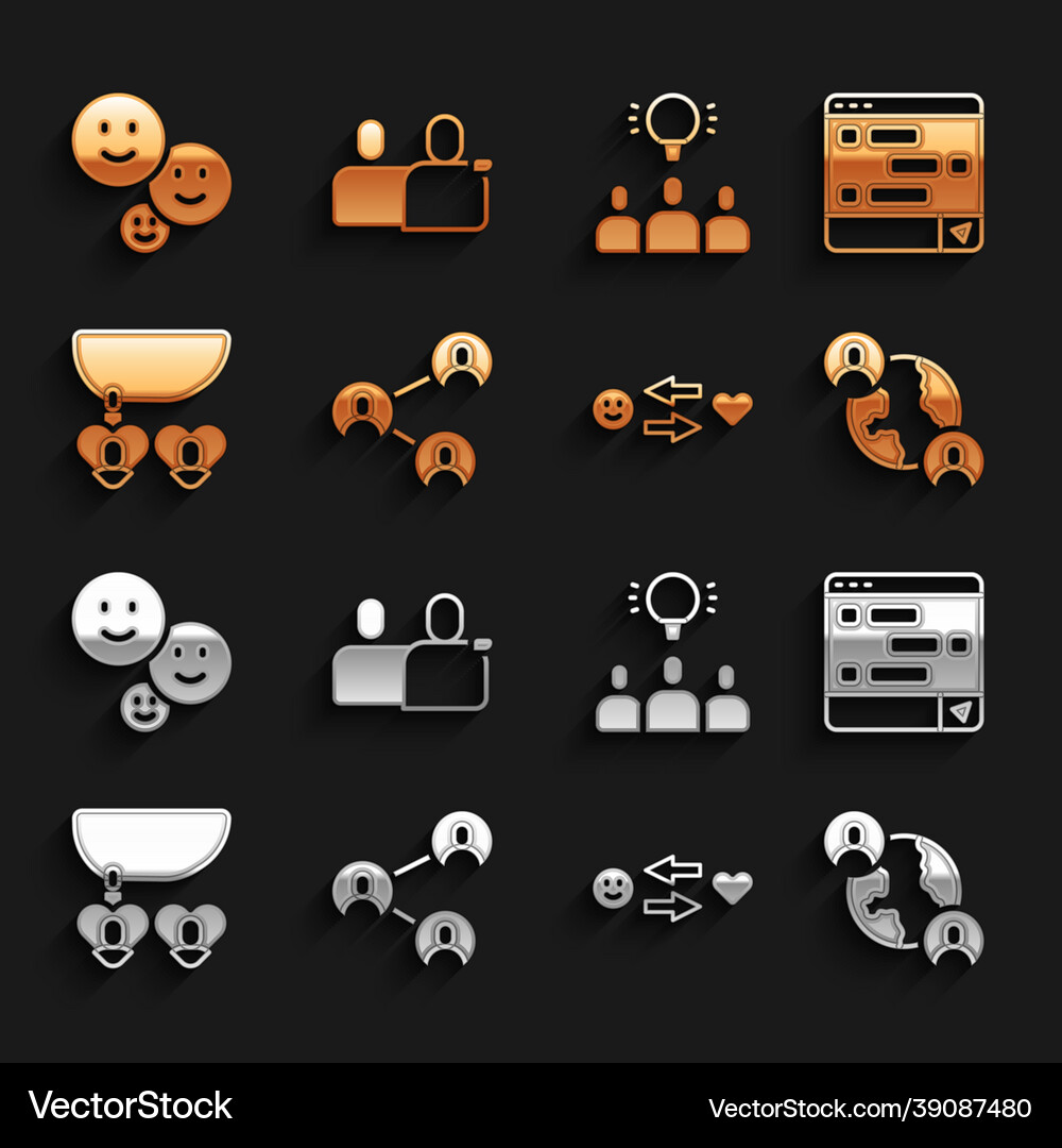 Set bff or best friends forever chat messages Vector Image