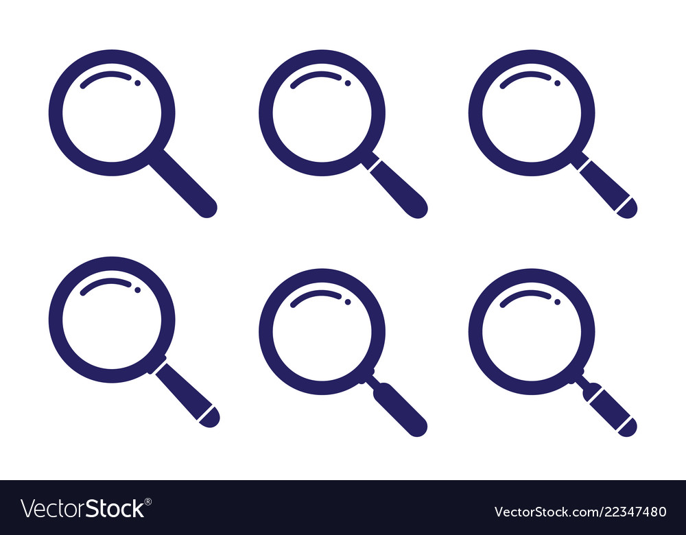 Set search icon Royalty Free Vector Image - VectorStock