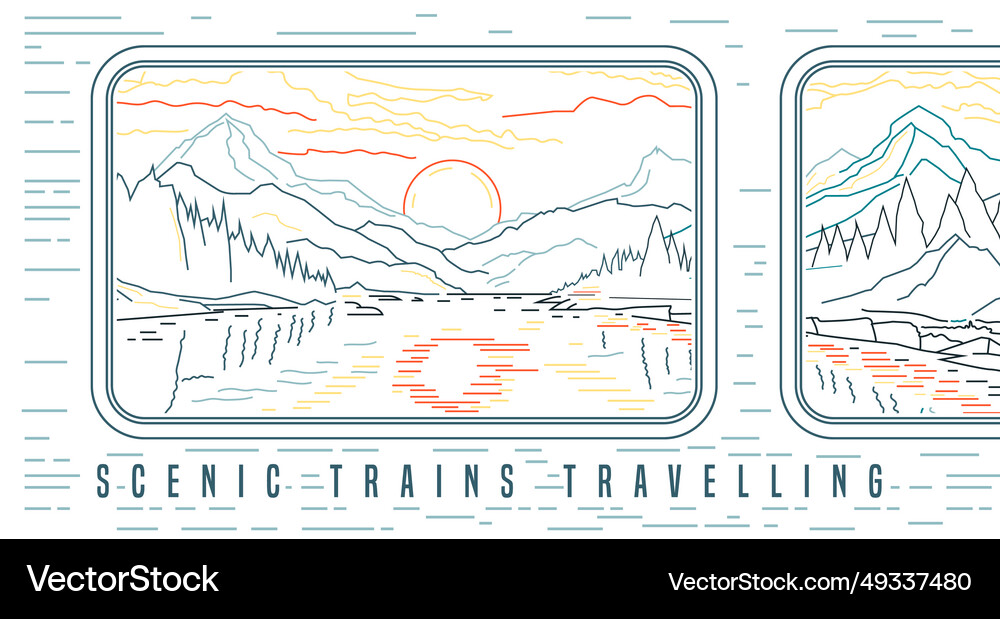 Slow leisurely train travel future transportation Vector Image