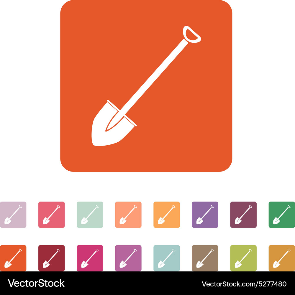 The shovel icon Spade symbol Flat Royalty Free Vector Image