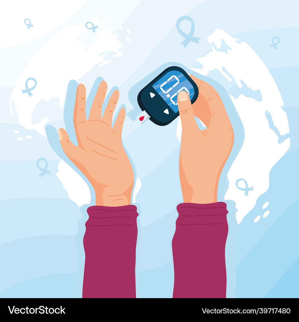 World diabetes day campaign Royalty Free Vector Image