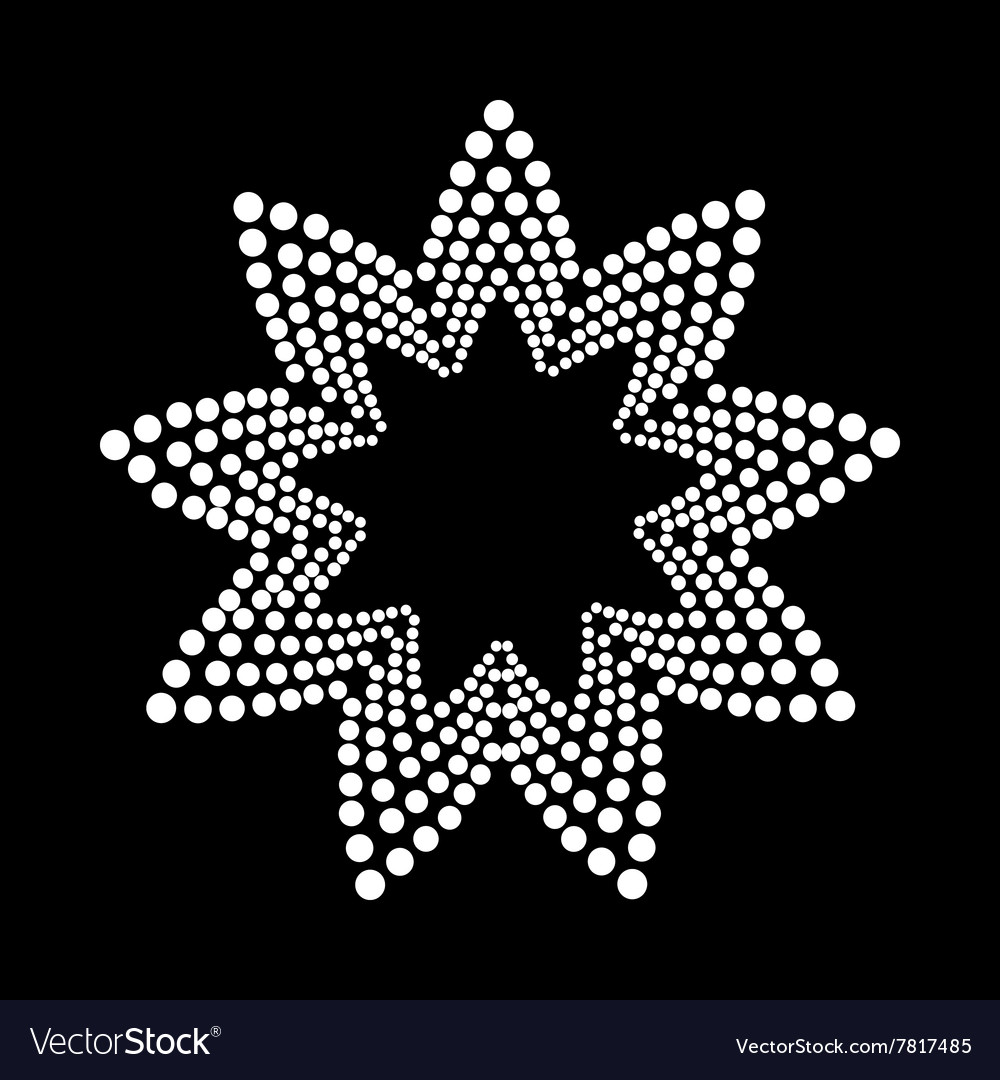 Abstract dotted shape Royalty Free Vector Image