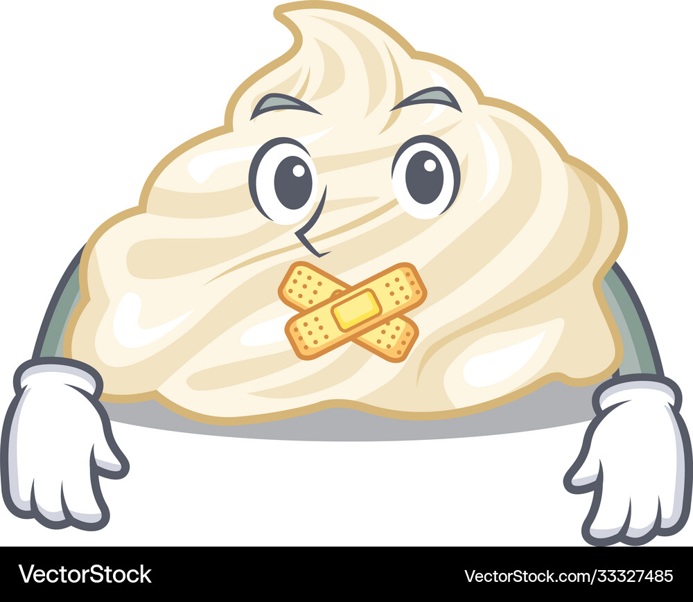 Cartoon character design whipped cream making Vector Image