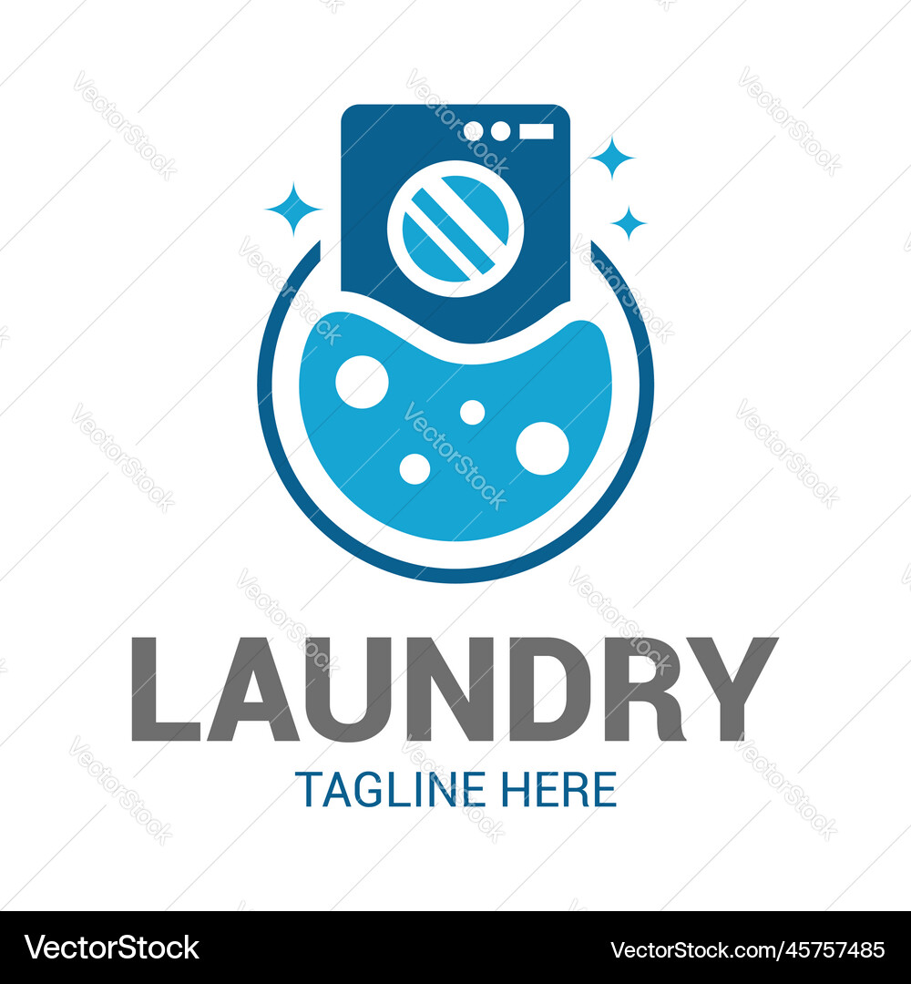 Dry cleaning creative sign or logo laundry room Vector Image
