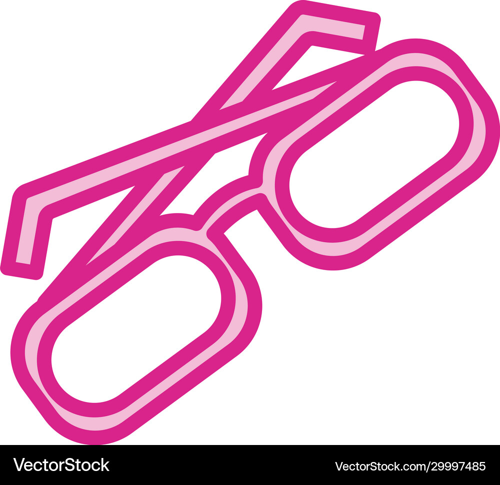 Eyeglasses accessory line and fill style icon Vector Image