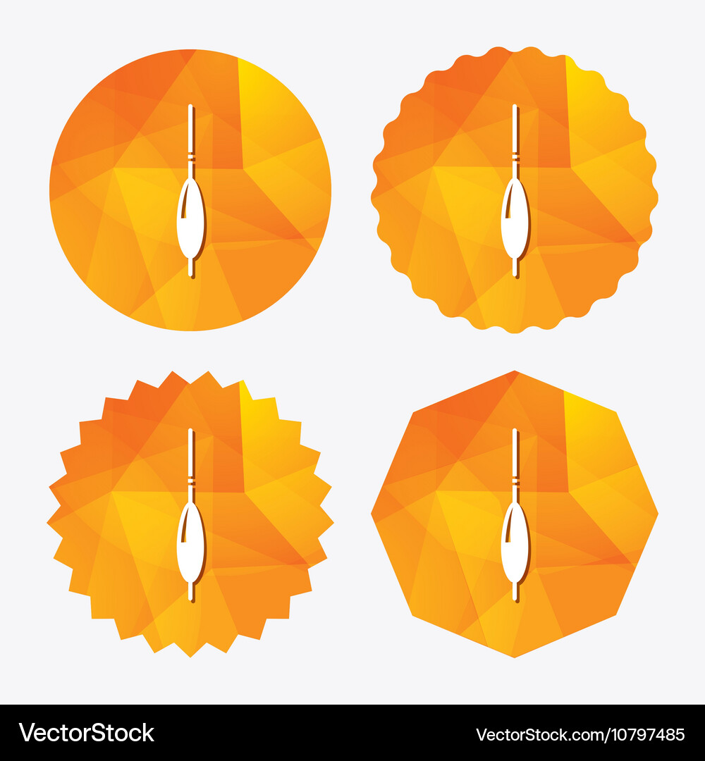Fishing sign icon Float bobber symbol Royalty Free Vector