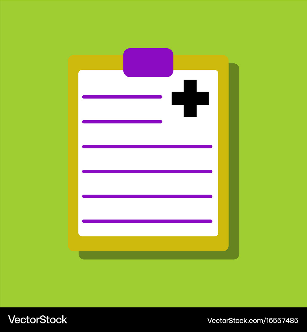 Flat icon design collection medical board Vector Image