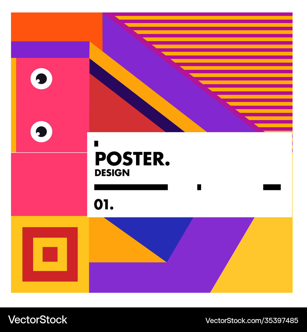 Geometric colorful pattern for poster and banner Vector Image