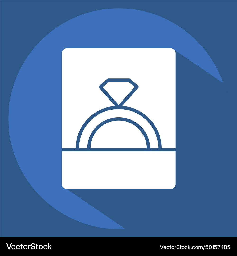 Icon engagement ring related to symbol long Vector Image
