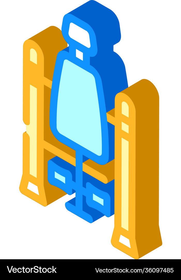 Inversion table isometric icon Royalty Free Vector Image