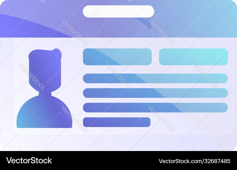 Personal information icon cartoon style Royalty Free Vector