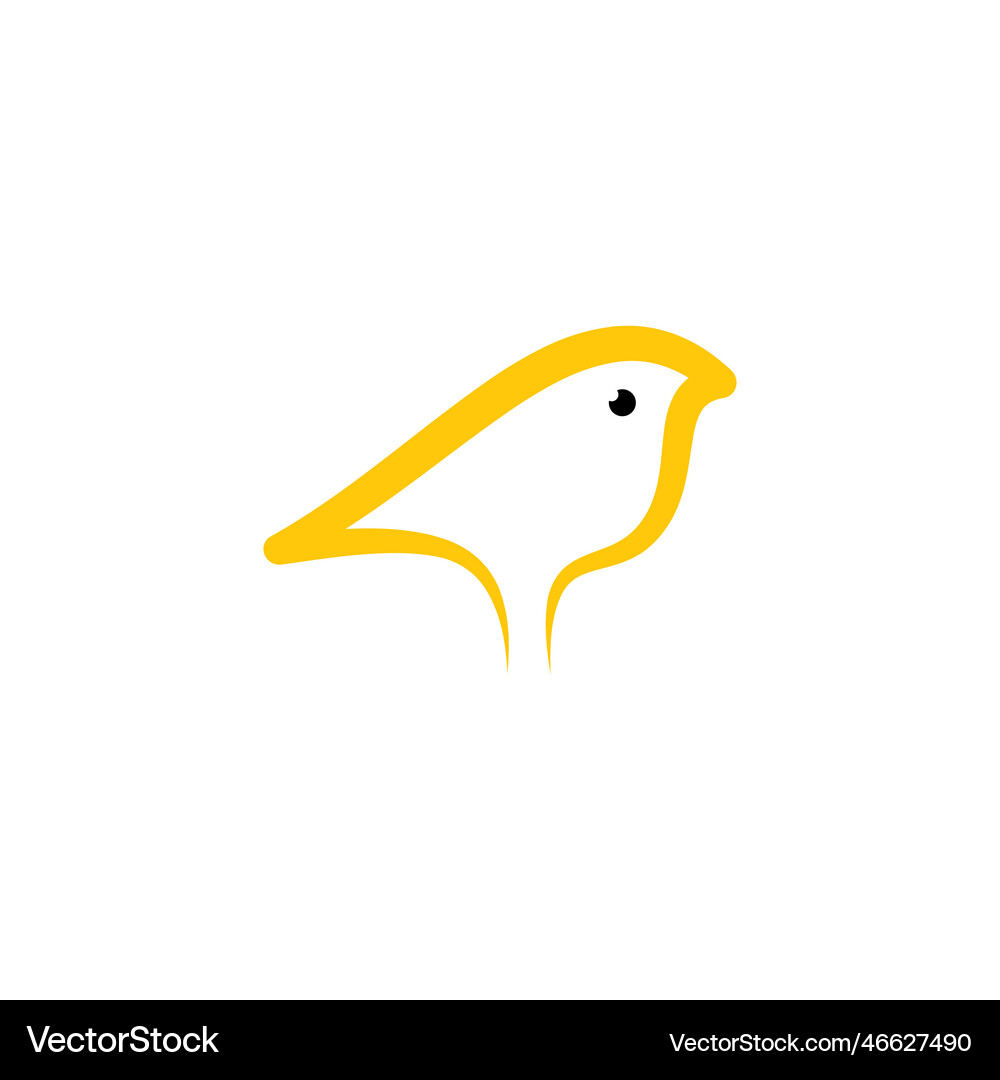 Canary bird logo clipart Royalty Free Vector Image