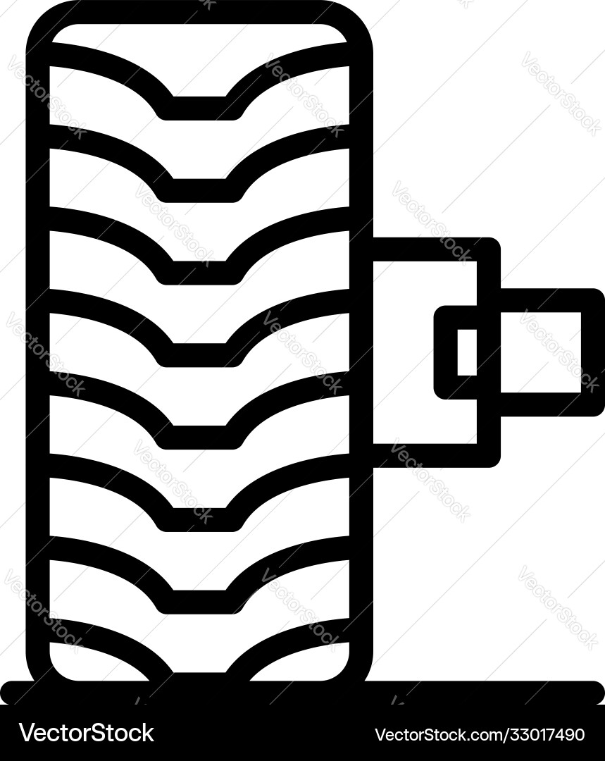 Car tire fix icon outline style Royalty Free Vector Image