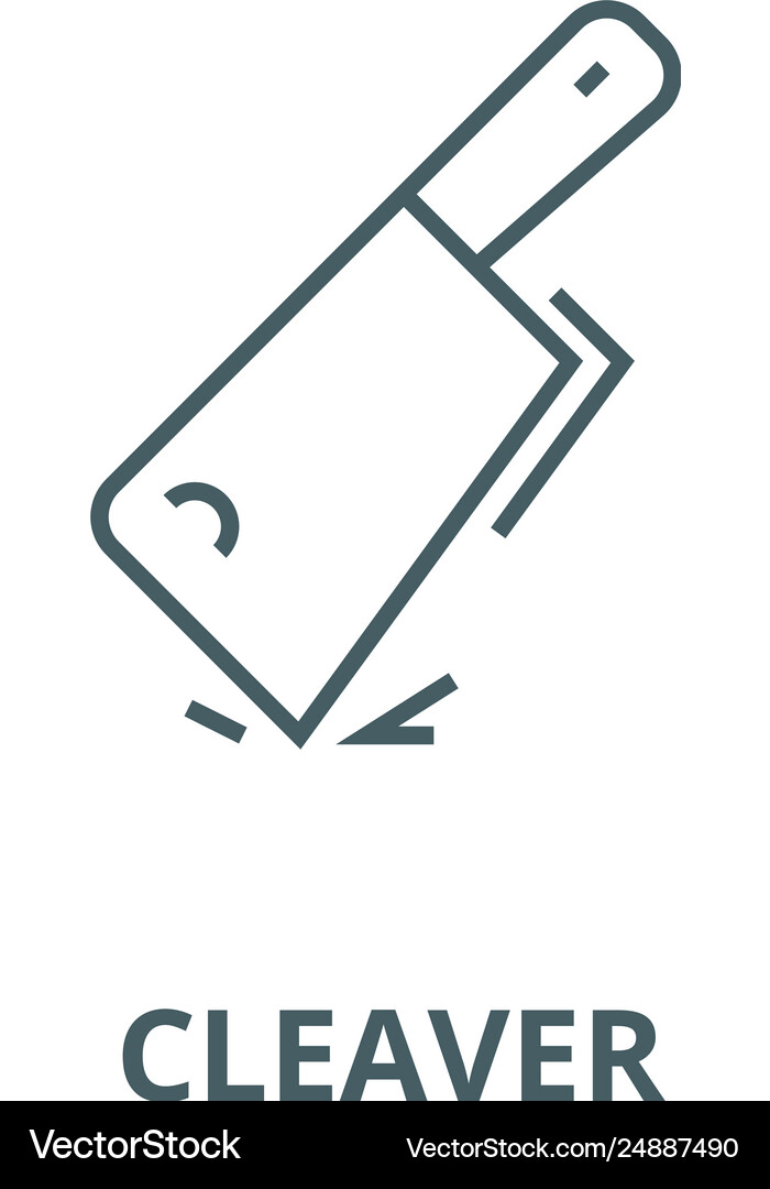 Cleaver line icon outline sign Royalty Free Vector Image