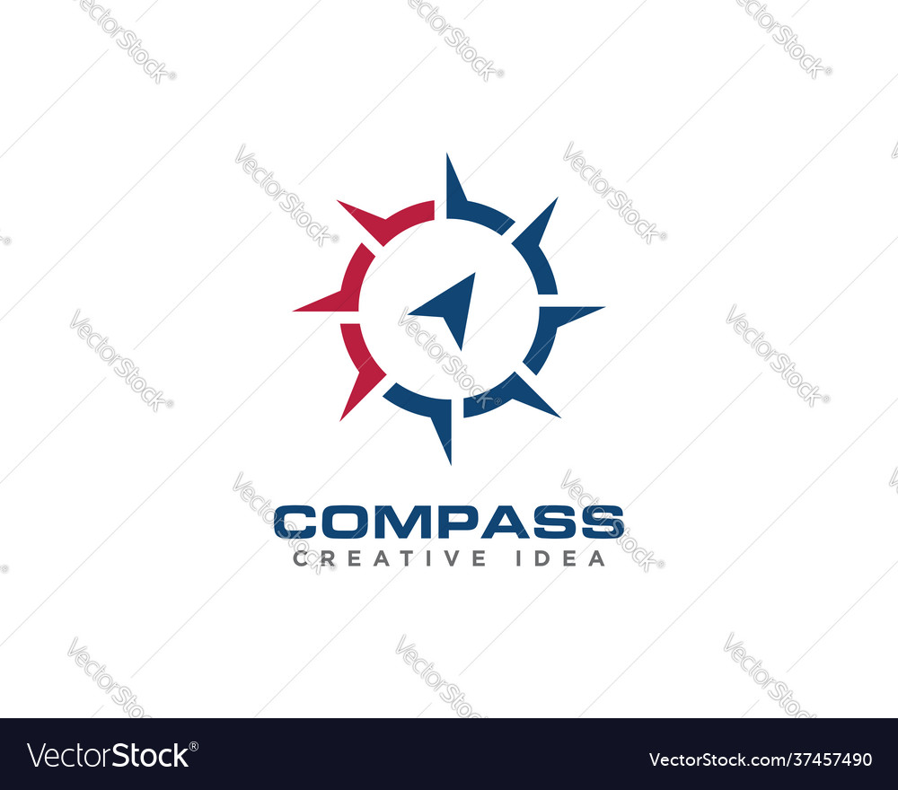 Compass logo design Royalty Free Vector Image - VectorStock