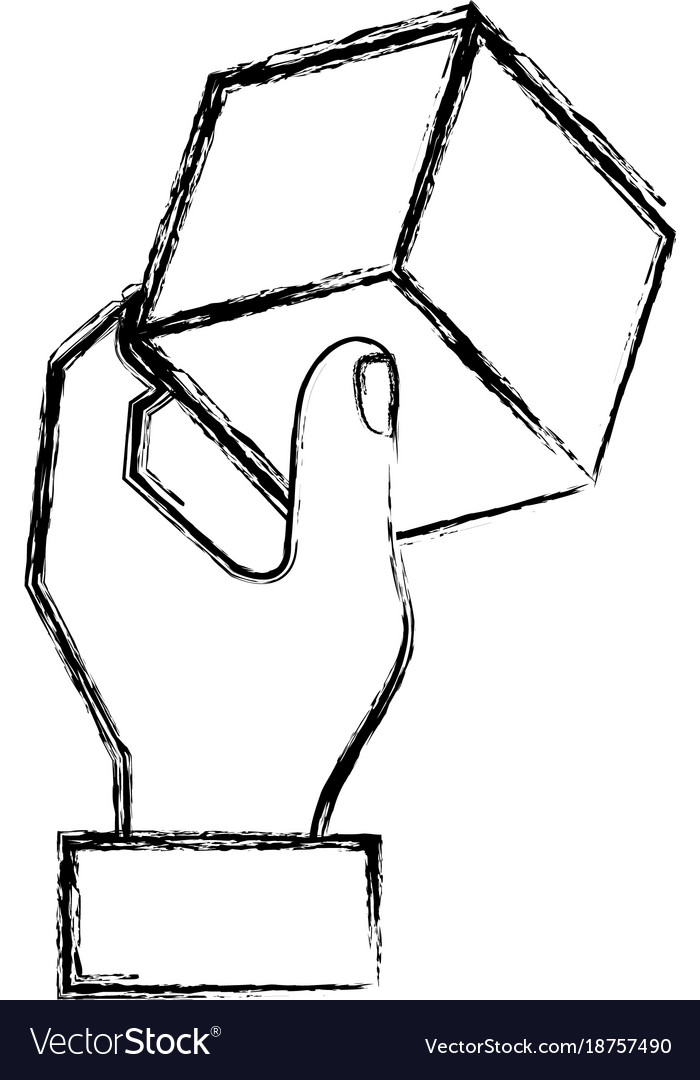 Cube shape design Royalty Free Vector Image - VectorStock