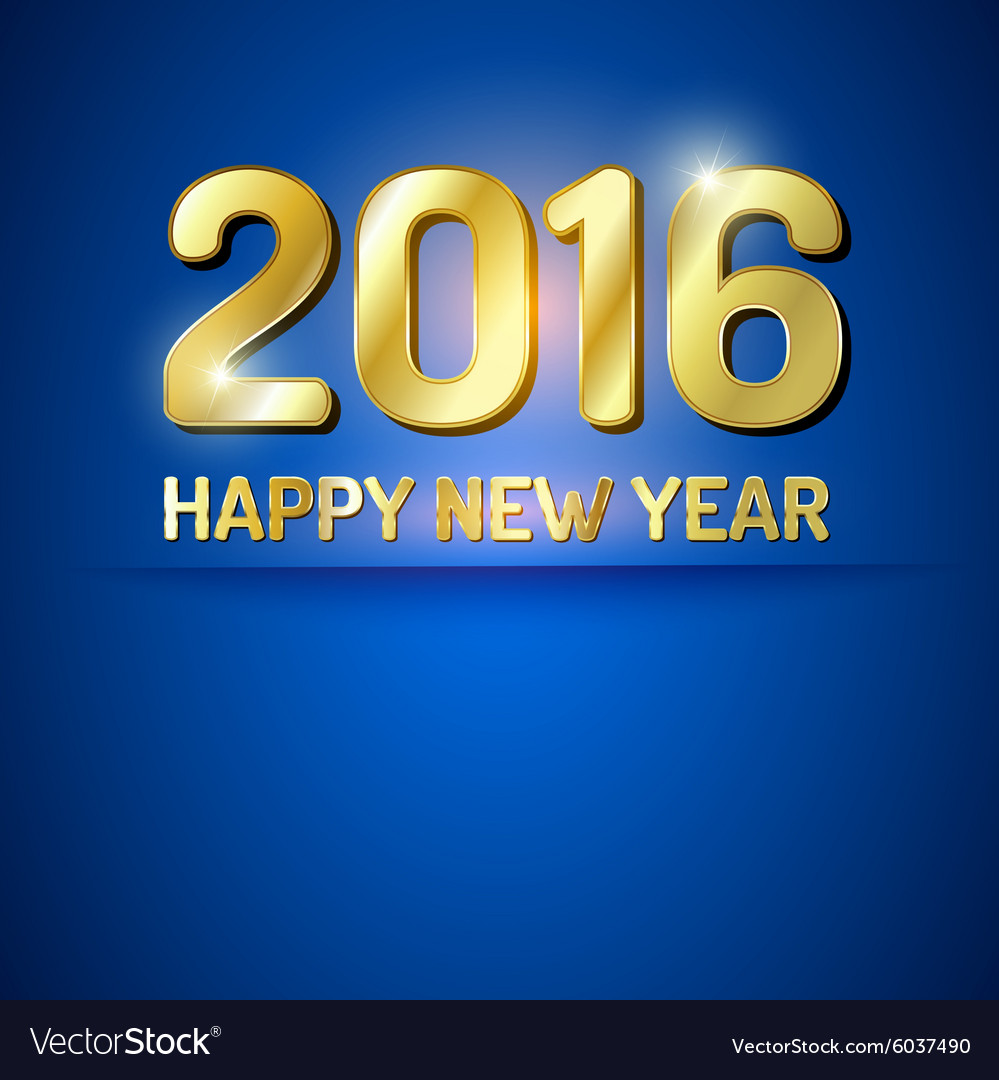Happy new year 2016 greetings card Royalty Free Vector Image
