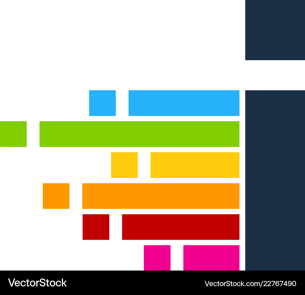 Pixel art letter i logo icon design Royalty Free Vector