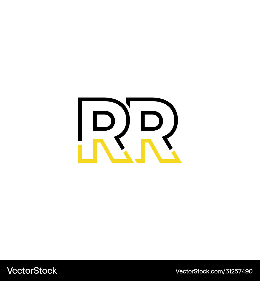 Rr letter logo icon design template elements Vector Image