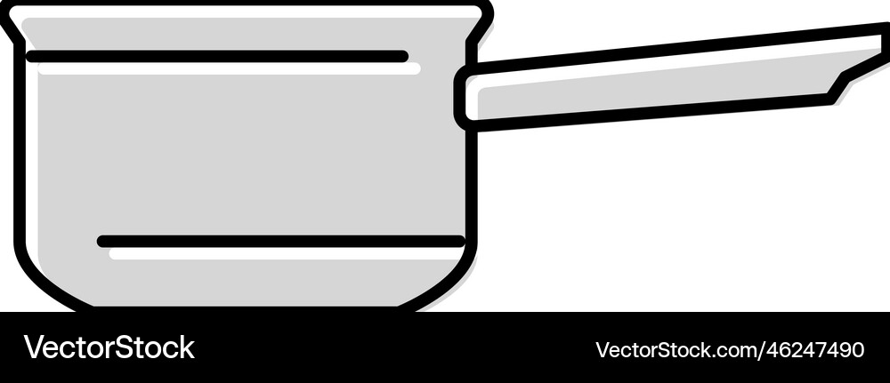 Saucepan pot cooking color icon Royalty Free Vector Image