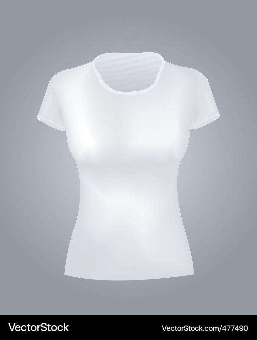 White women shirt Royalty Free Vector Image - VectorStock