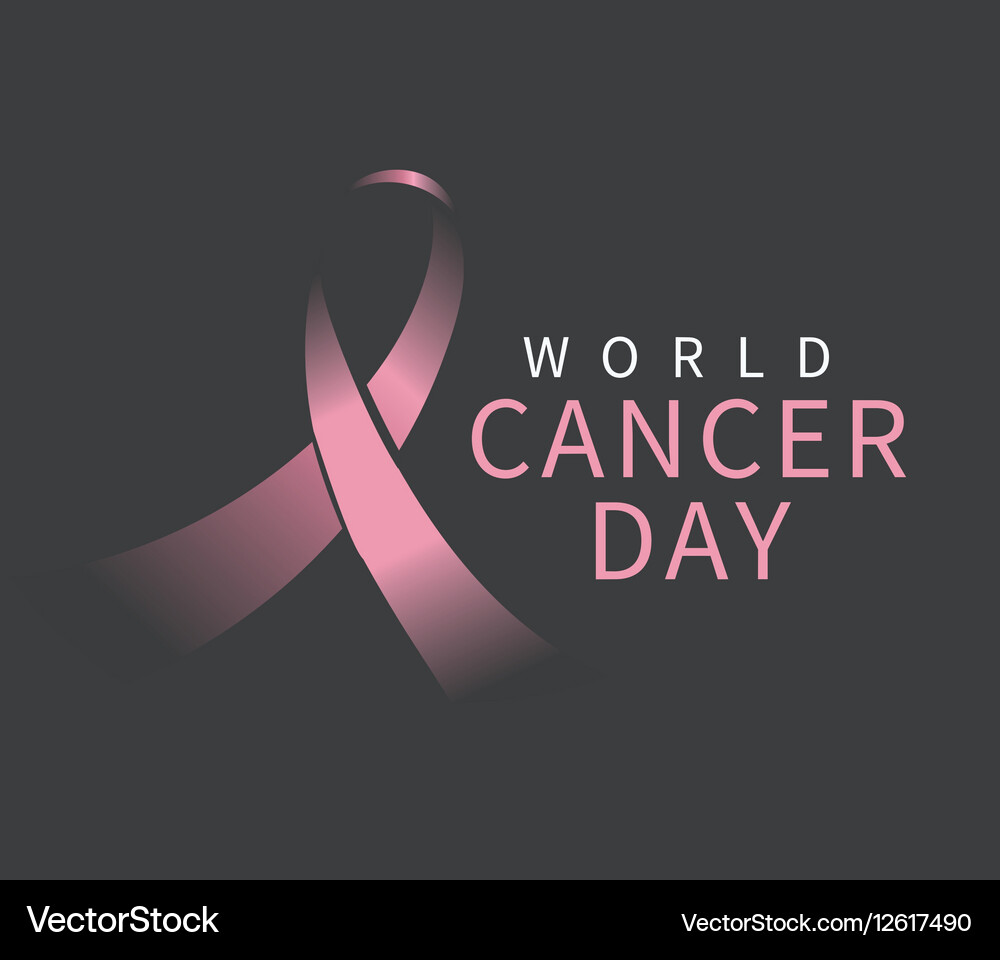 World cancer day design Royalty Free Vector Image