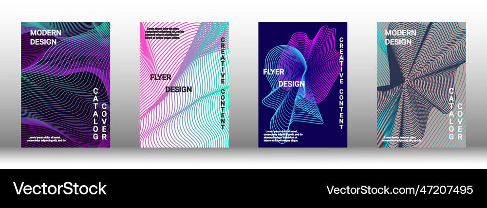 A set of modern abstract covers Royalty Free Vector Image