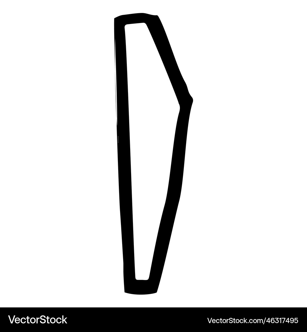 Alphabet letter d vandal Royalty Free Vector Image