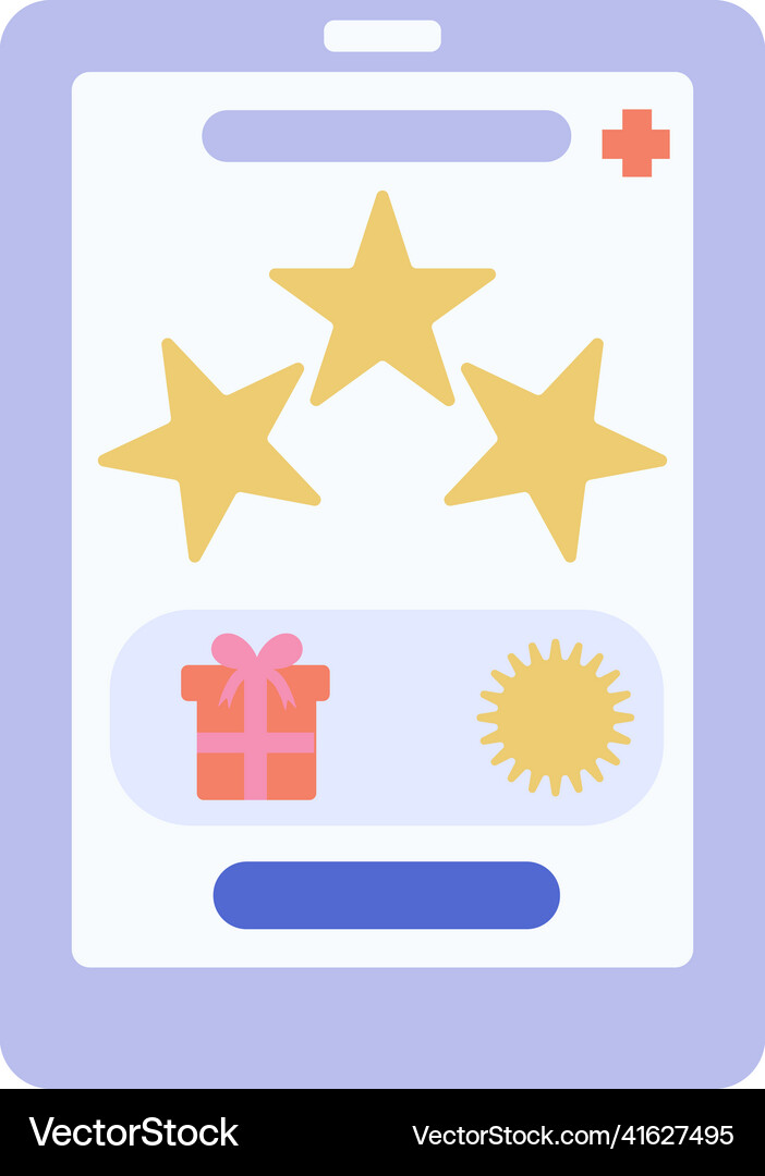 Feedback review reward online flat icon Royalty Free Vector
