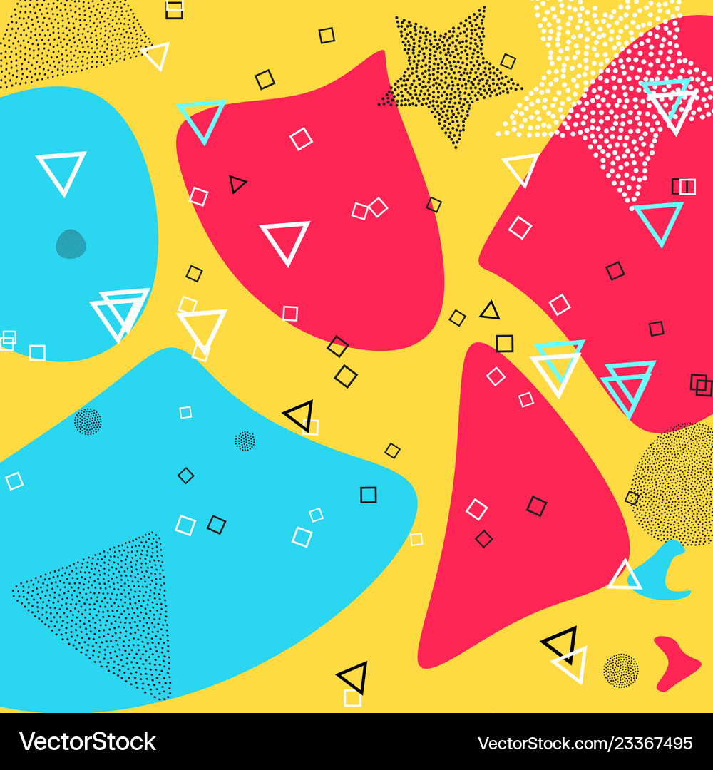 Memphis pattern of geometric shapes for tissue Vector Image
