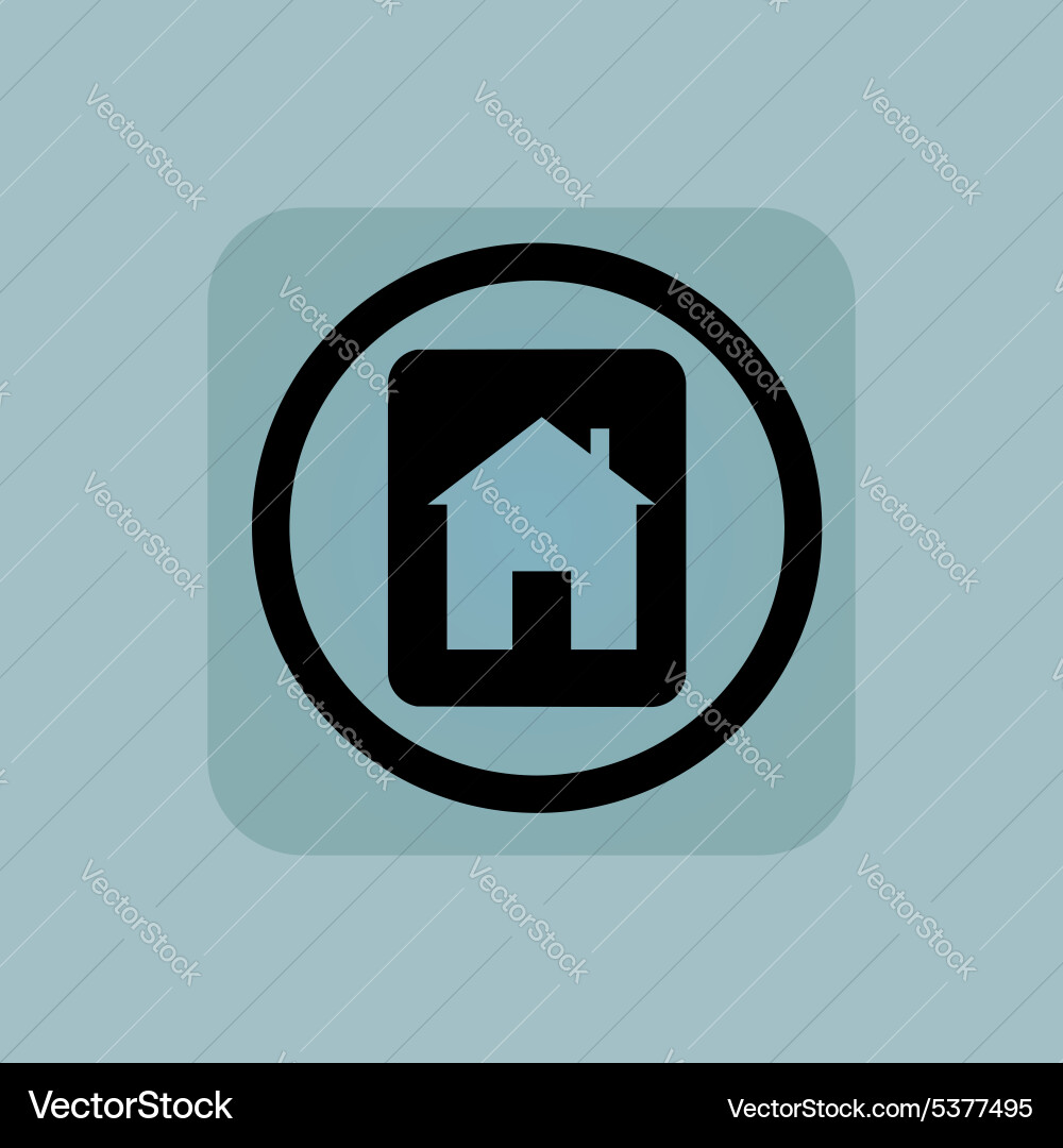 Pale blue house plate sign Royalty Free Vector Image