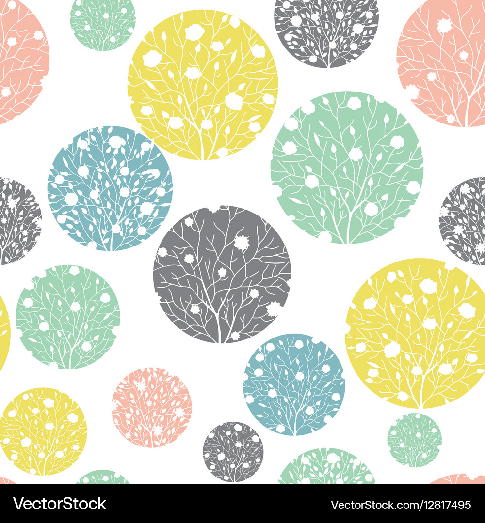 Pastel colorful circles dots seamless Royalty Free Vector