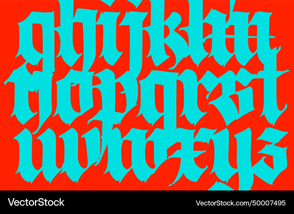 Pattern Ornament In The Gothic Style Alphabet Vector Image