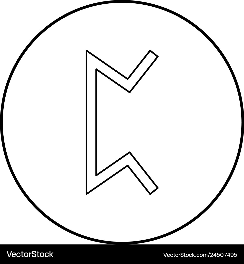 Perth rune pertho pear hidden game symbol icon Vector Image