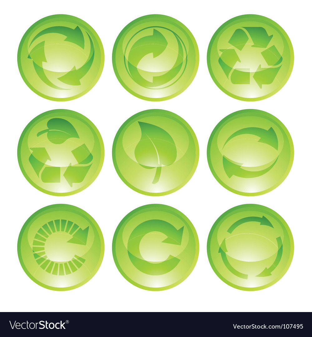 Recycle button Royalty Free Vector Image - VectorStock