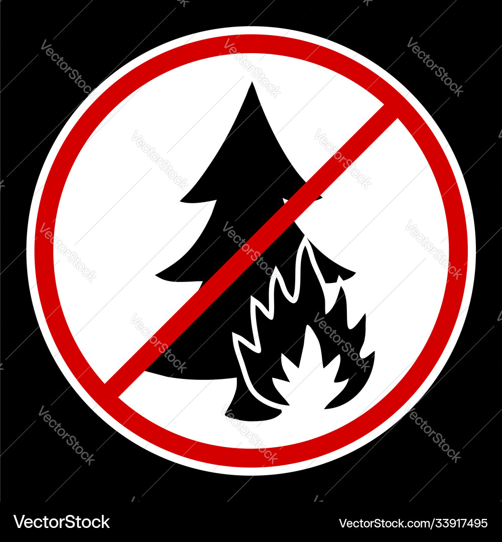 Red white danger sign attention risk fire Vector Image