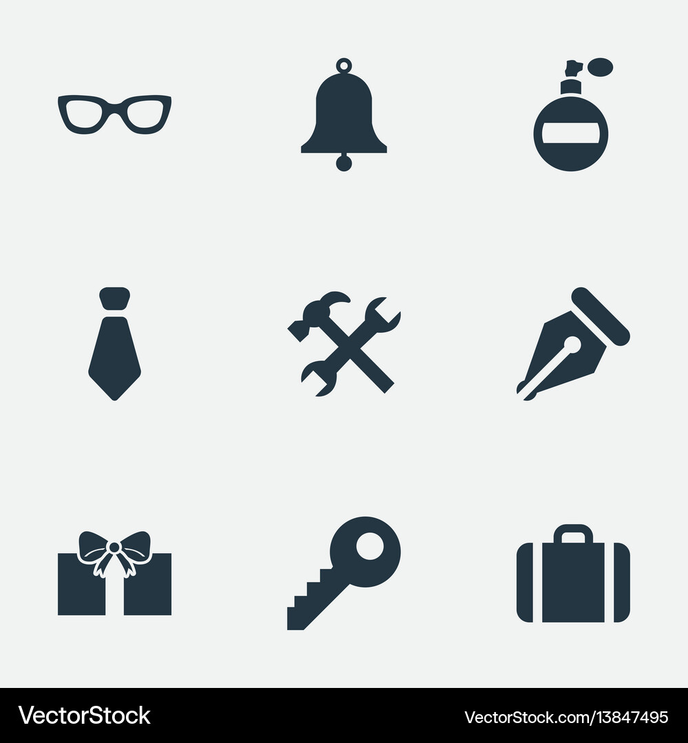 Set of simple icons element Royalty Free Vector Image