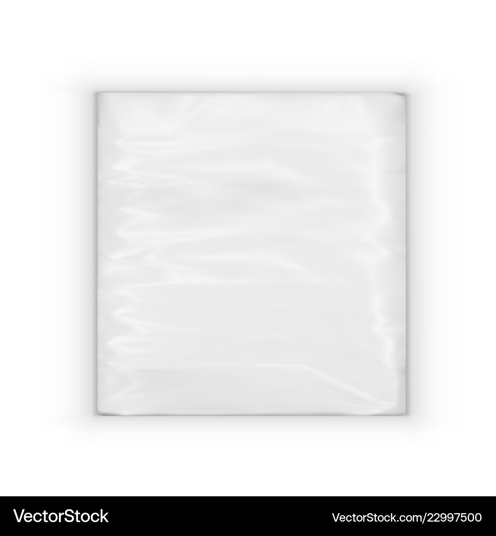 A pack realistic pocket paper napkins Royalty Free Vector