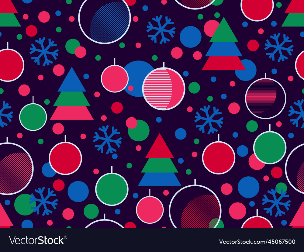 Christmas seamless pattern balls Royalty Free Vector Image