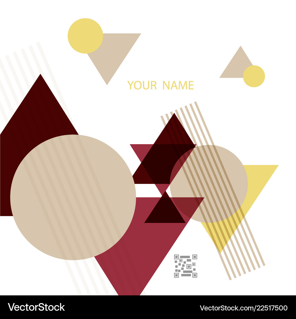 Colorful geometric background simple shapes Vector Image