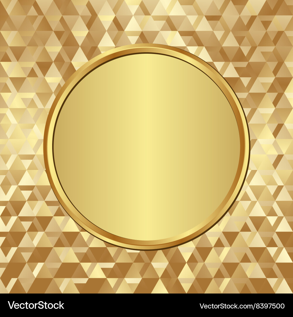 Golden banner on textured background Royalty Free Vector