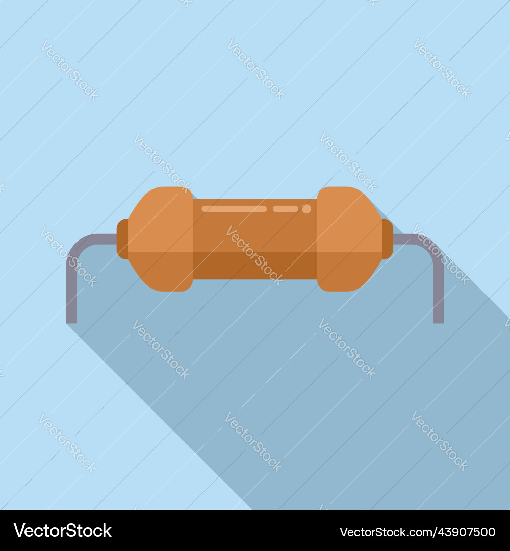 Industrial resistor icon flat electric circuit Vector Image
