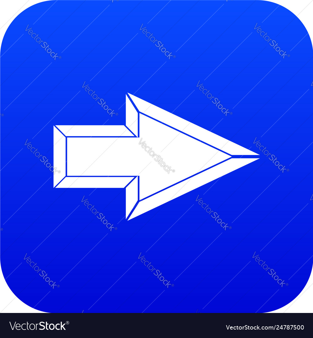 Pointer icon digital blue Royalty Free Vector Image