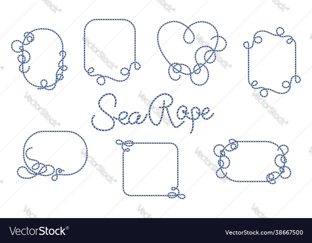 Set rope frames template Royalty Free Vector Image