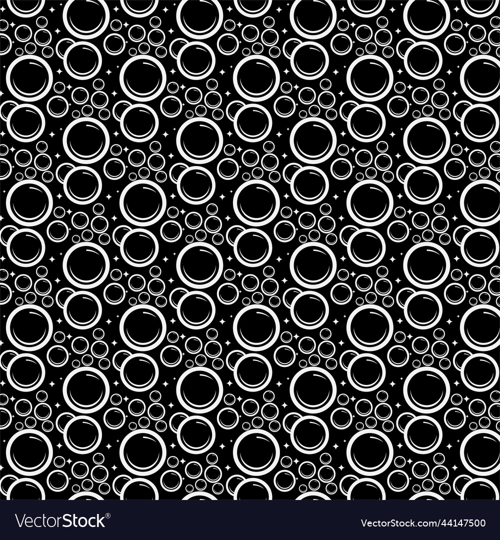 Soap bubbles seamless pattern background Vector Image