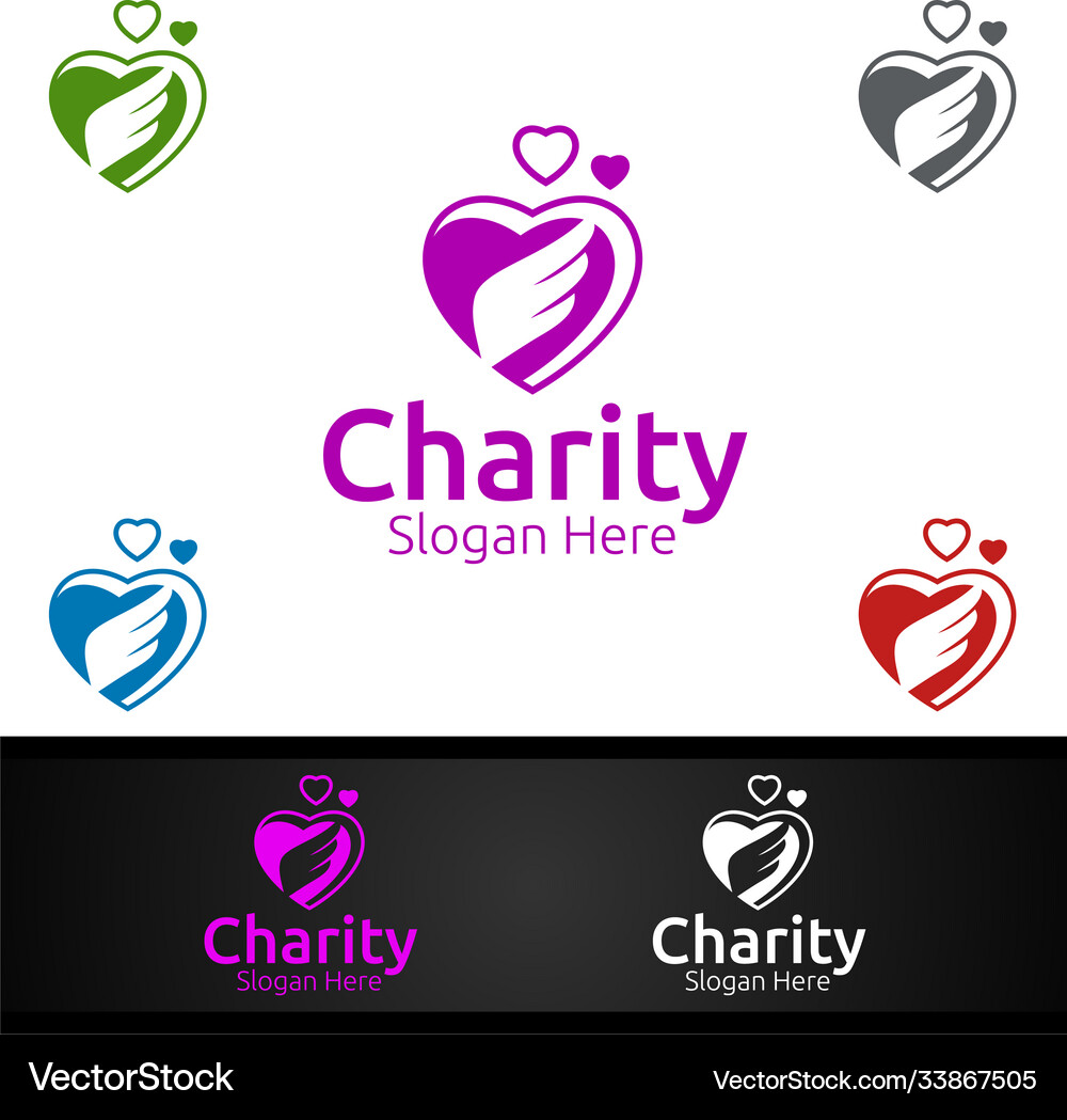Angel helping hand charity foundation creative Vector Image