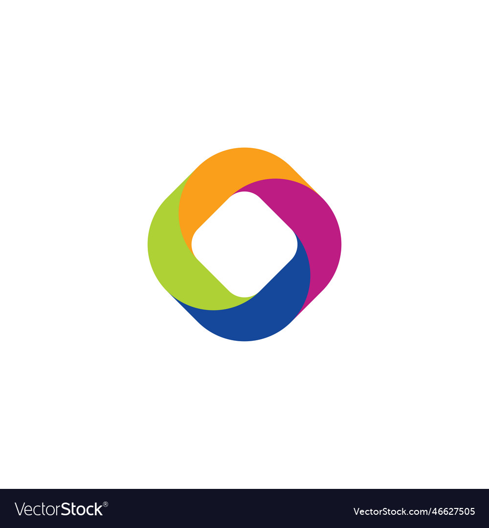 Colorful abstract tech logo icon symbol Royalty Free Vector