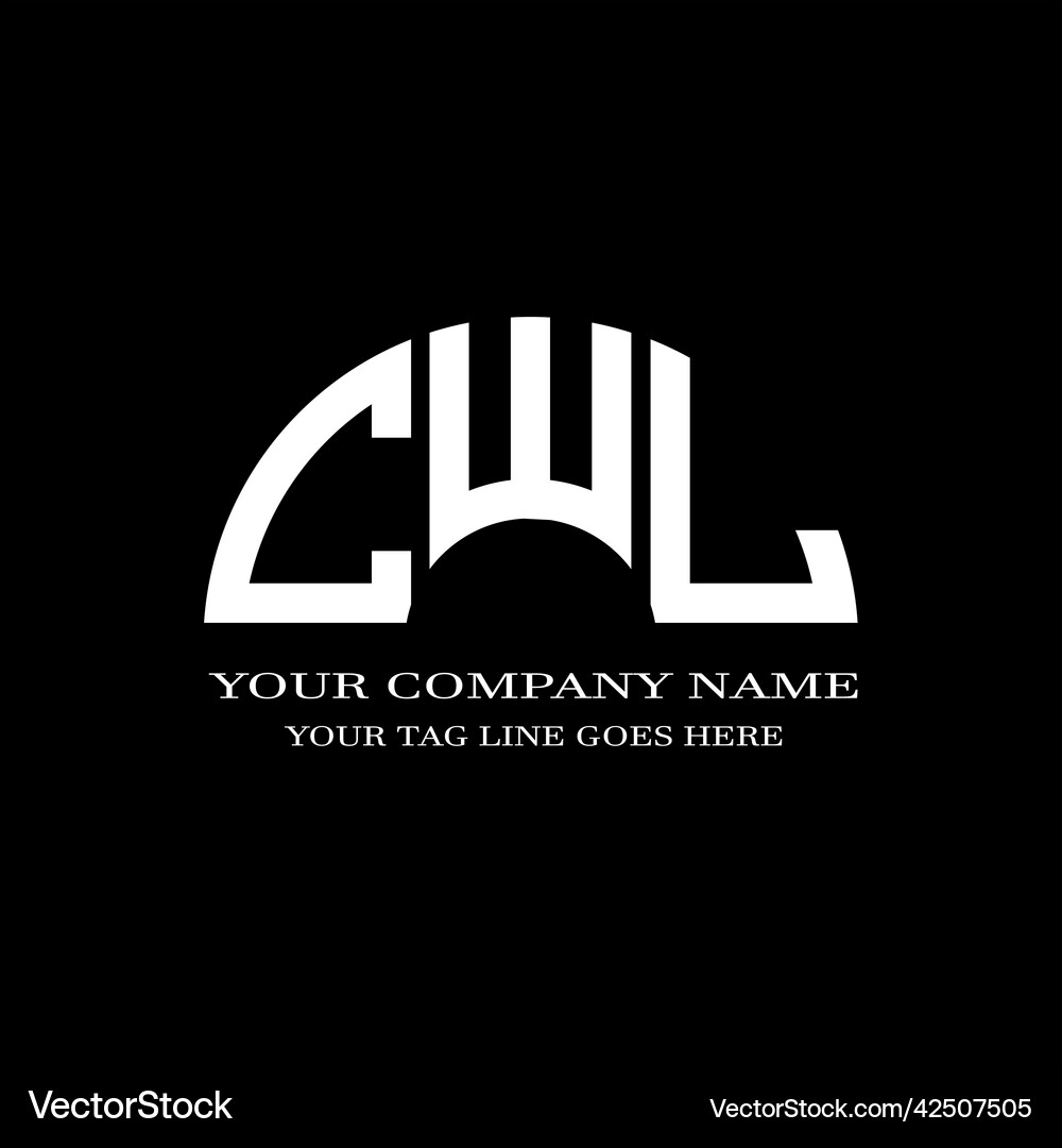 Cwl letter logo creative design with graphic Vector Image